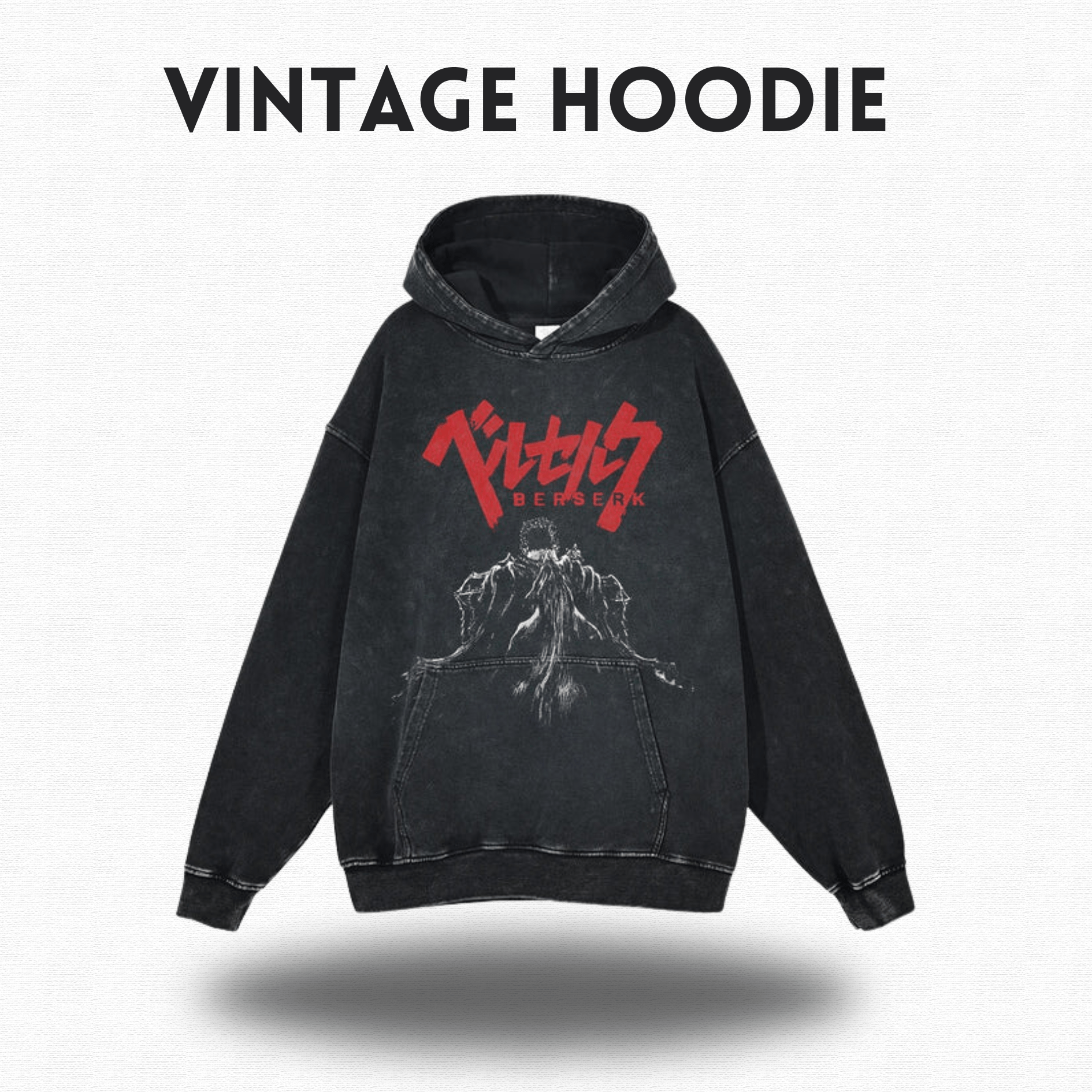 Berserk Hoodies - Guts Griffith Vintage Merch | Skaiiyprints