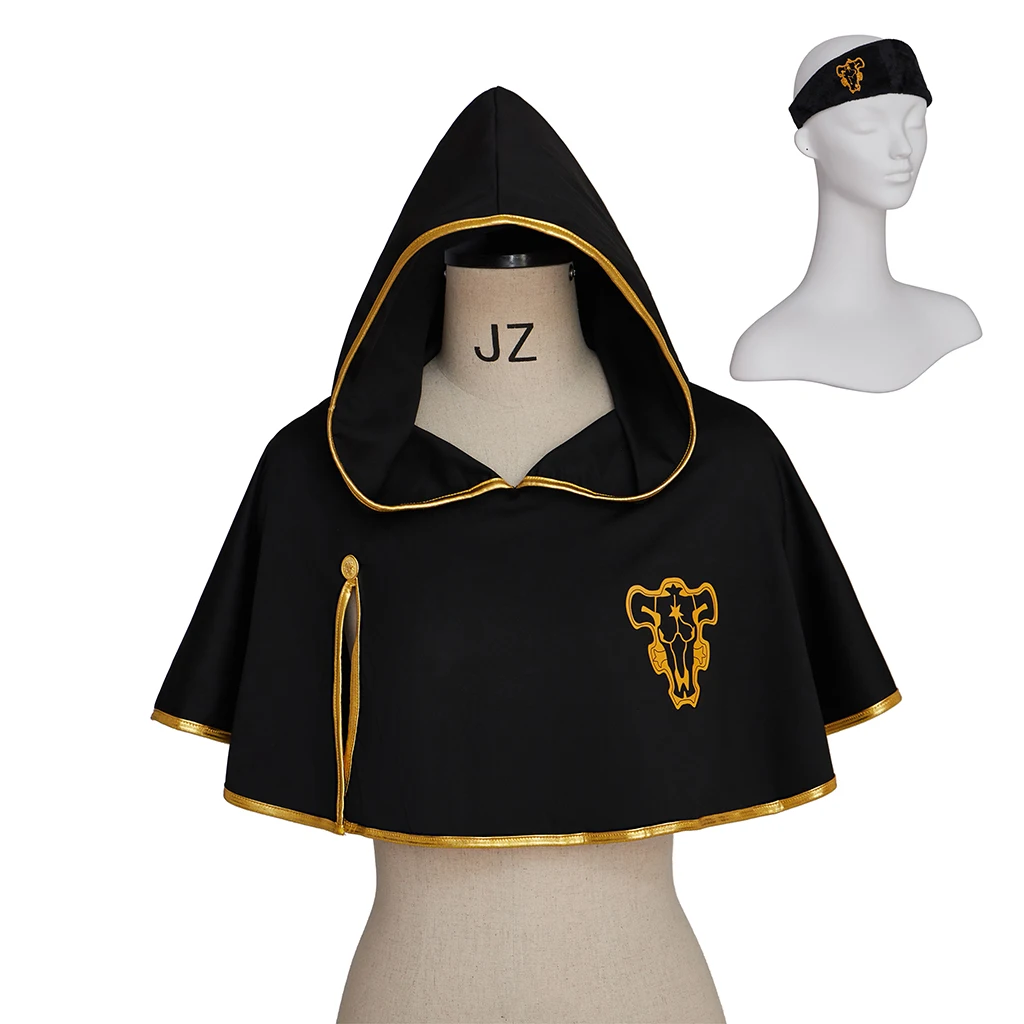 Black Bulls Cosplay Cape & Headband | Black Clover Anime Gear ...