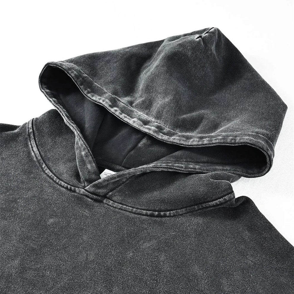 Black Clover "Japanese Text" Hoodie - Acid Wash Streetwear – SkaiiyPrints